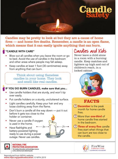NFPA Candle Safety FireWise Consulting